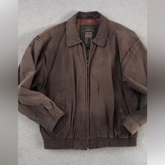 Stucture | Jackets & Coats | Vintage Structure Leather Bomber Jacket ...